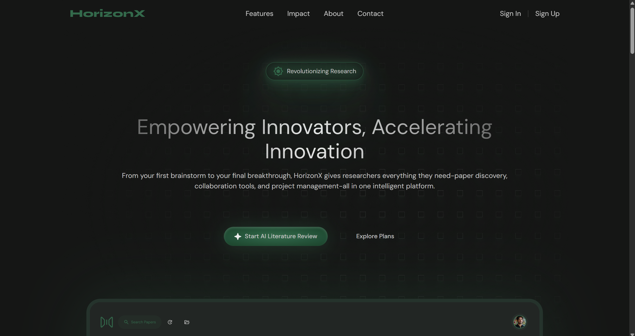 HorizonX - Integrated Research Environment